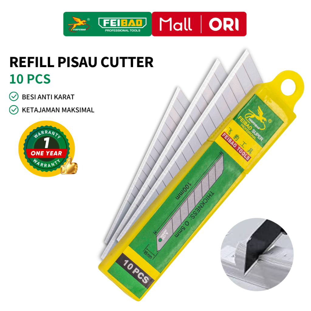 Jual Feibao Refil Isi Pisau Cutter / Isi Ulang Cutter / Knife Blade ...