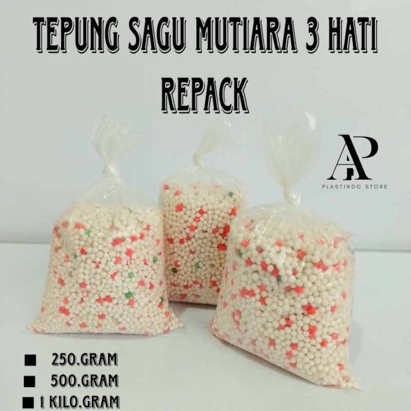 Jual Tepung Sagu Mutiara 3 Hati Repack | 1kg | 500gr | [ Original ] #2 ...