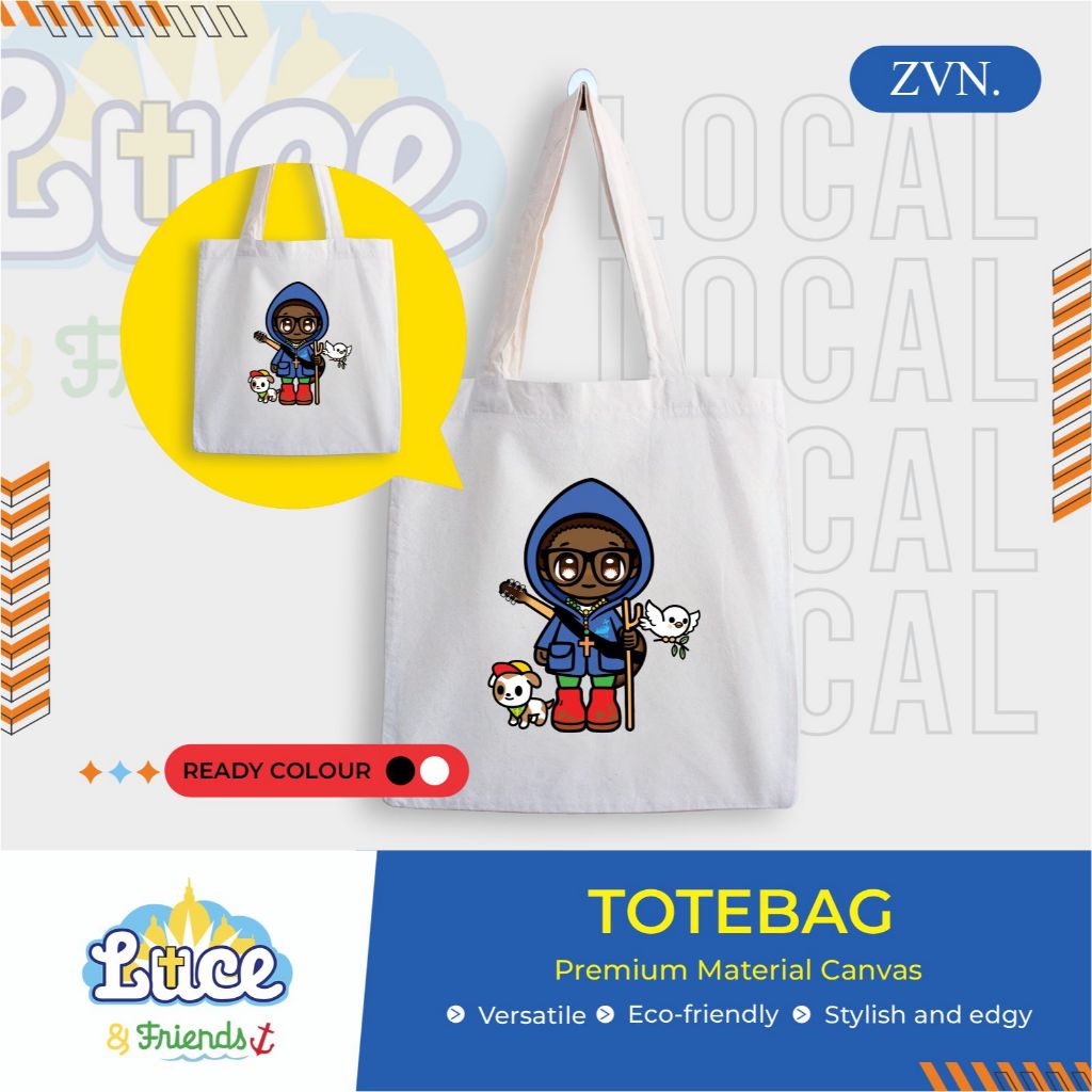 Jual Tas Tote Bag Custom Maskot Luce Yubelium - ZVN | Shopee Indonesia