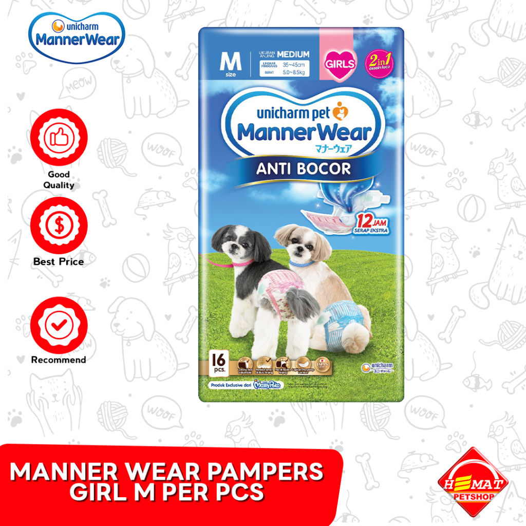 Jual Popok Anjing Manner Wear Jantan Betina Dog Diapers Ketengan ...
