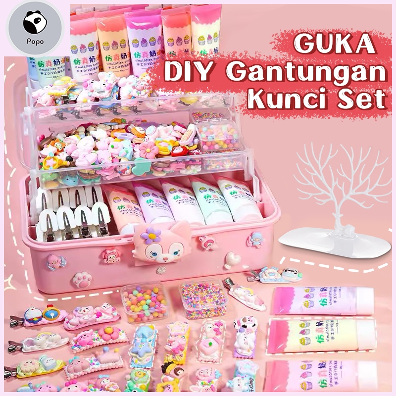 Jual DIY Gantungan Kunci Deco Cream Guka Set Stiker Murah Gooka DIY ...