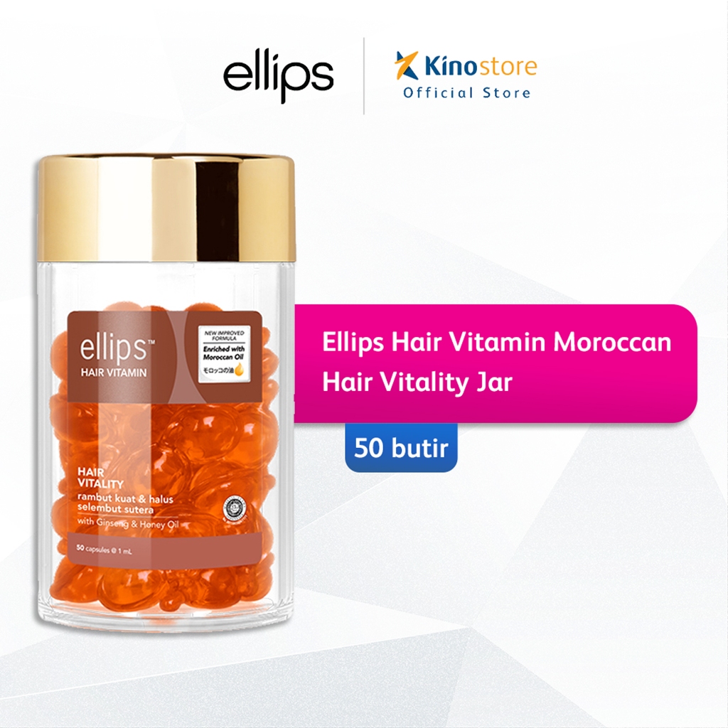 Jual Ellips Hair Vitamin Moroccan Hair Vitality Jar 50 Butir | Shopee ...