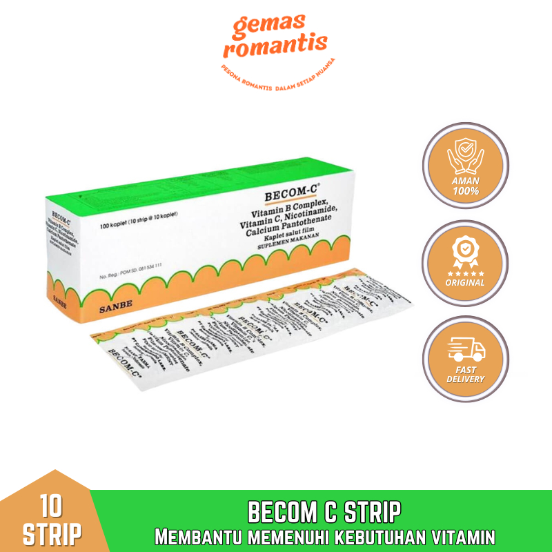 Jual Becom-C Strip 10 Tablet - Membantu Memenuhi Kebutuhan Multivitamin ...