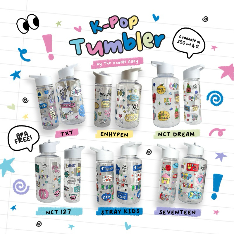 Jual [ LAST STOCK / STOK TERAKHIR ] K-Pop Tumbler Tumblr Botol Minum 1L ...