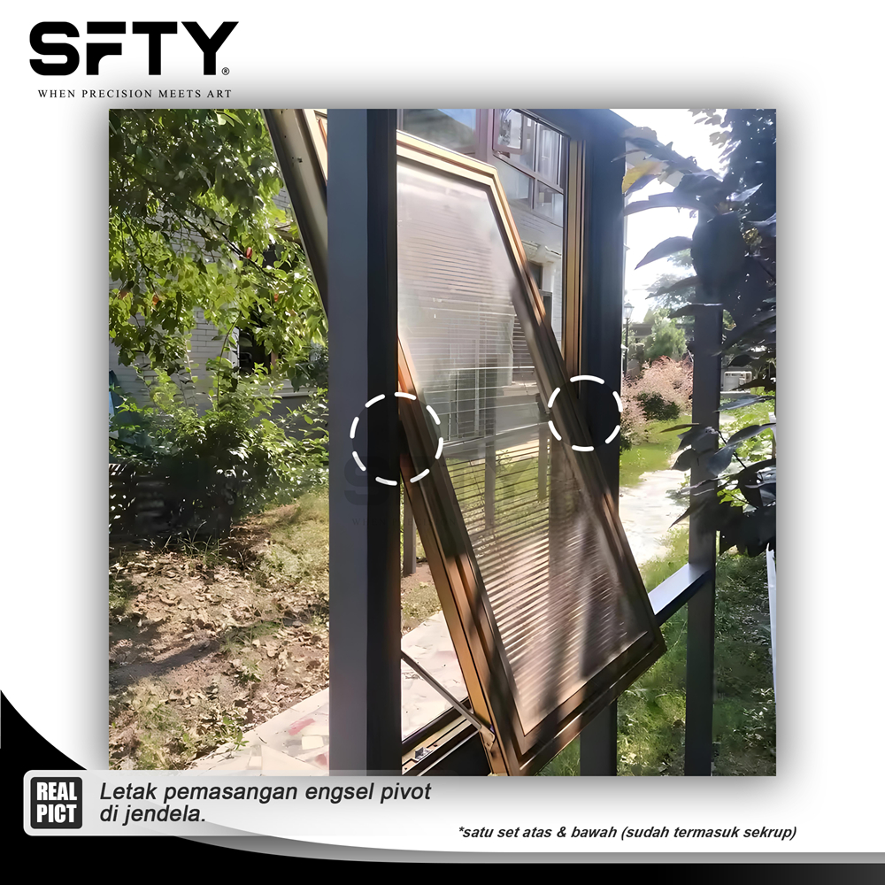 Jual Engsel Jendela Pivot Putar 360 GOLD Pintu Kayu Aluminium Bahan ...