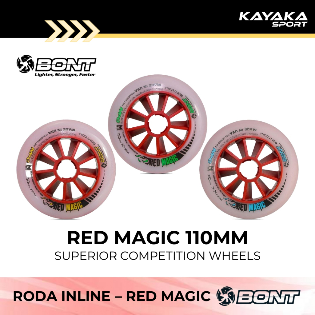 Jual BONT Inline Skate Wheel Sepatu Roda Speed - RED MAGIC RM 110mm ...