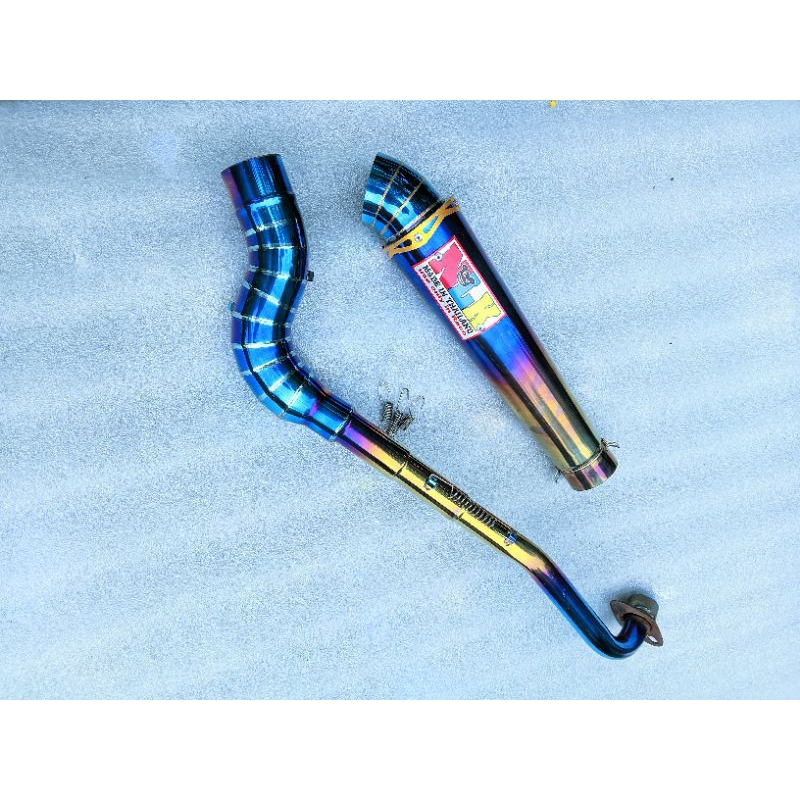 Jual NLK Pipe canister conical open specs exhaust pipe for Wave 125 Xrm ...