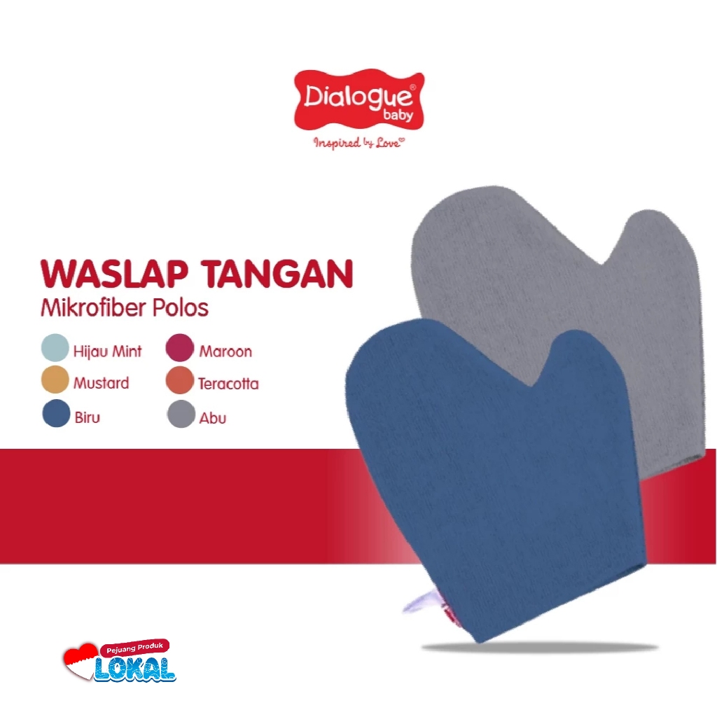 Jual Dialogue Baby Waslap Tangan Mikrofiber Polos DGW1231 | Shopee ...