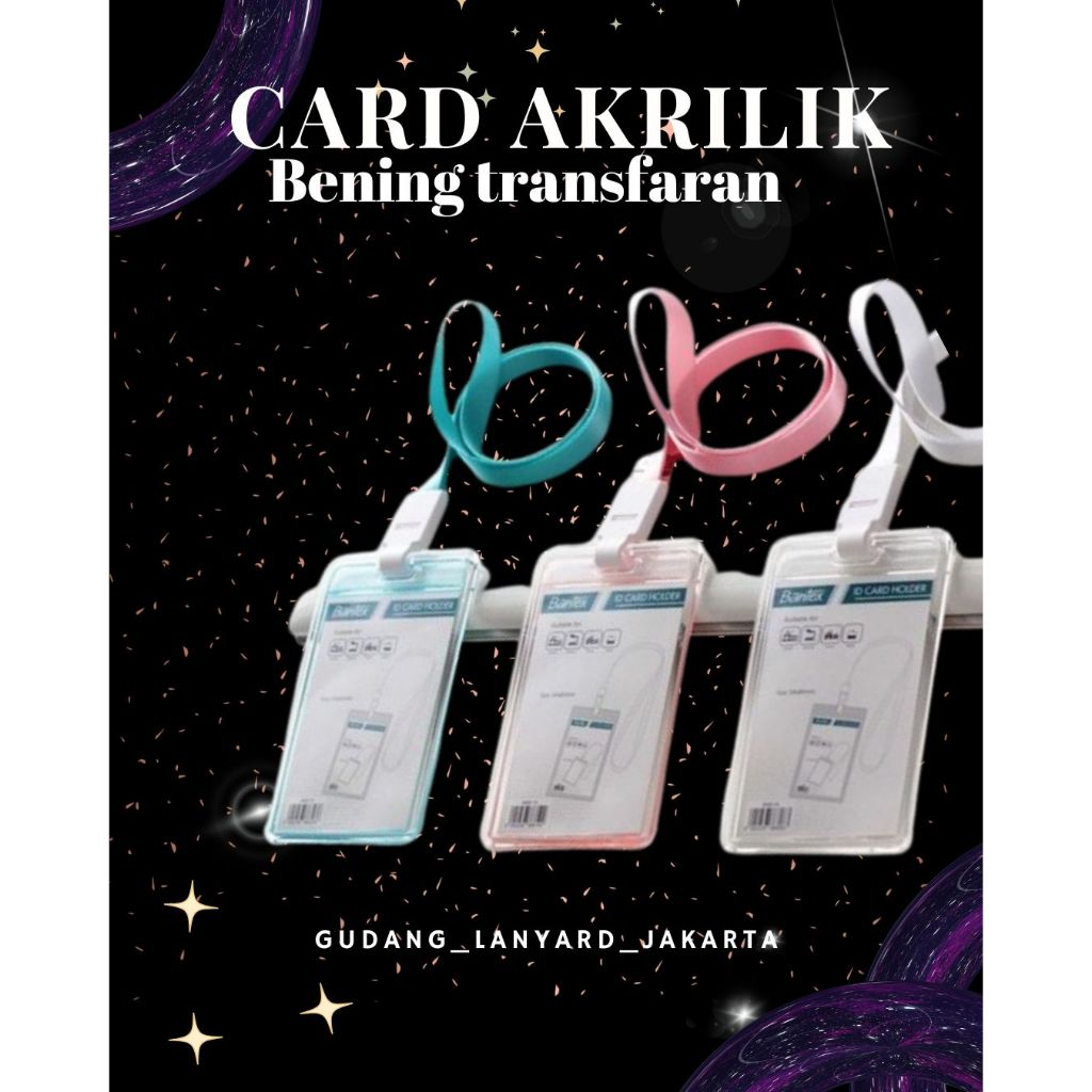 Jual Card holder Acrylic Bening Transparan Badge ID Card casing Kartu ...