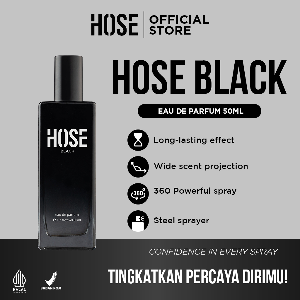 Jual Hose Eau De Parfum Woody With Hint Of Sweet Black 50Ml | Shopee ...