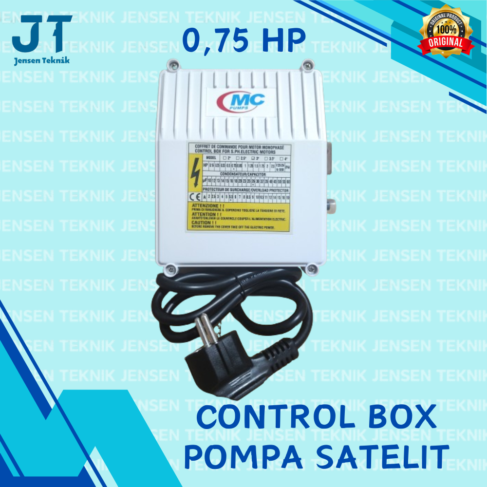 Jual Control Box Pompa Satelit/Submersible Ukuran 0,75HP / 220V-50Hz ...