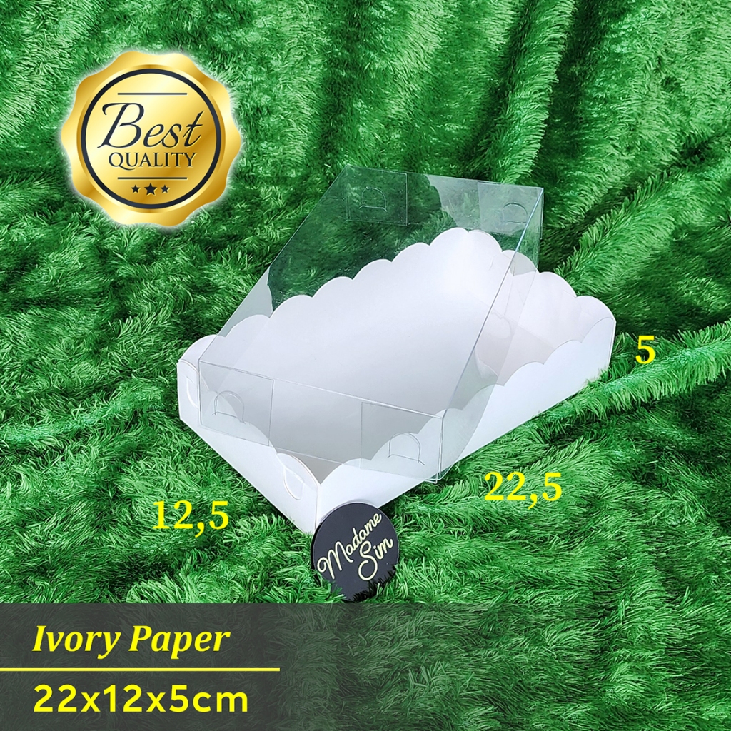 Jual BOX MIKA PUTIH - DUS KUE - KOTAK - KARDUS 22x12x5 (ISI : 10 PCS ...