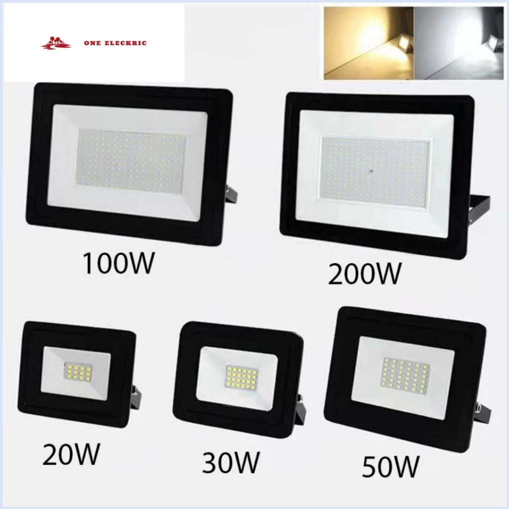 Jual LAMPU SOROT LED 10W 20W 30W 50W 100W 200 WATT LAMPU TEMBAK OUTDOOR LED | Shopee Indonesia