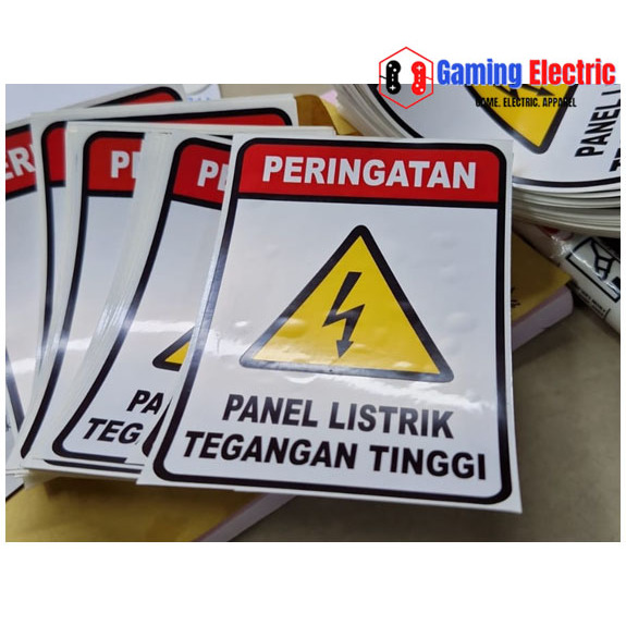 Jual Stiker Peringatan Panel Listrik kotak / Sticker Danger Panel ...