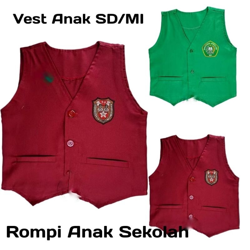 Jual Rompi jas anak/rompi jas formal anak anak SD dan MI | Shopee Indonesia