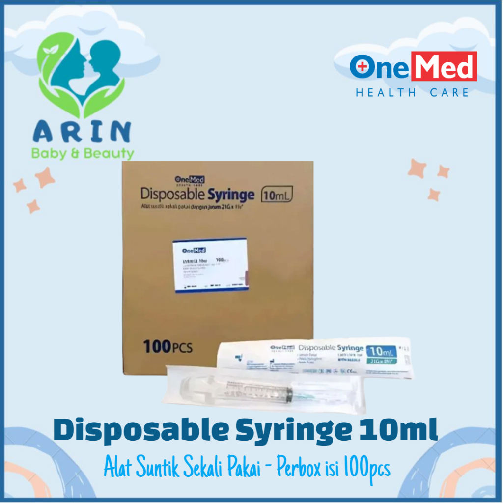 Jual Onemed Spuit 10cc Suntikan 10cc Onemed syringe Onemed 10cc per box ...