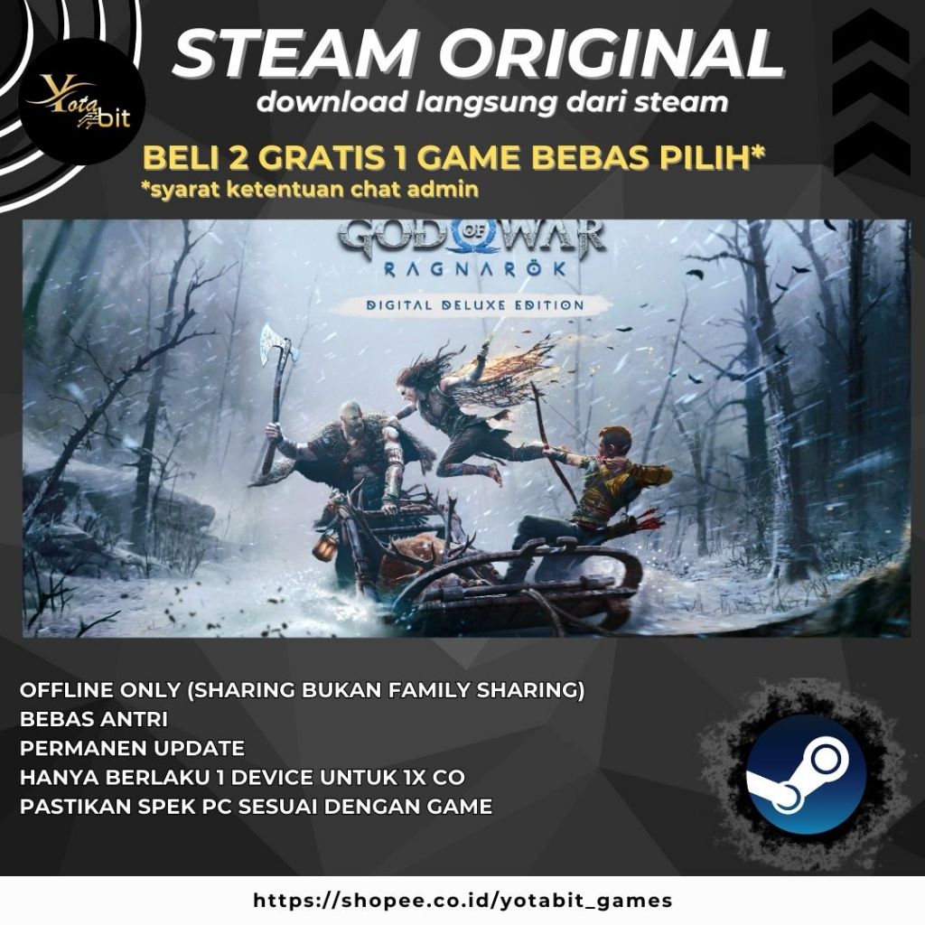Jual God of War Ragnarok - Deluxe Edition PC Sharing Original Offline ...