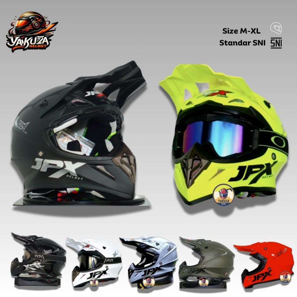 Jual HELM CROSS JPX FOX1 POLOS FULLFACE ORIGINAL STANDARD DOT | Shopee ...