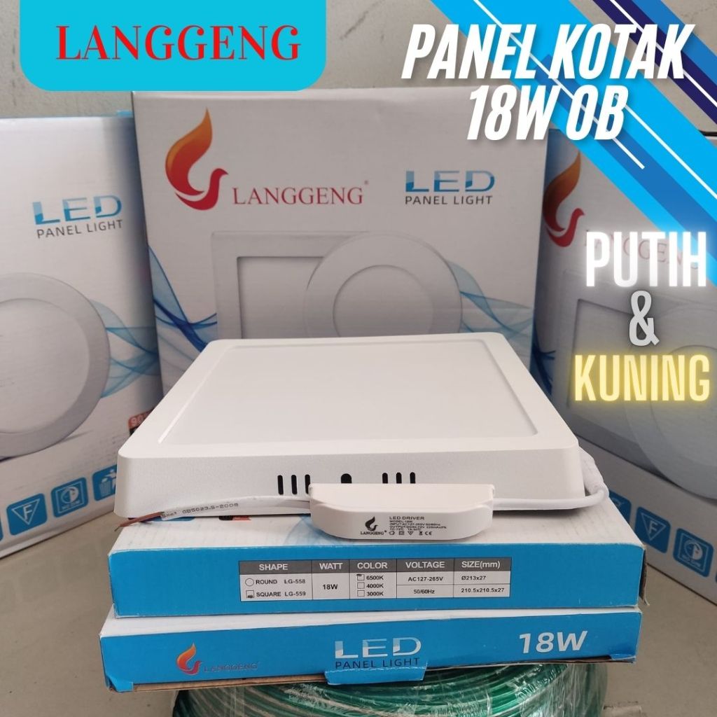 Jual LAMPU DOWNLIGHT LED 18 WATT PUTIH OUTBOW LAMPU PANEL LED 18w KOTAK ...