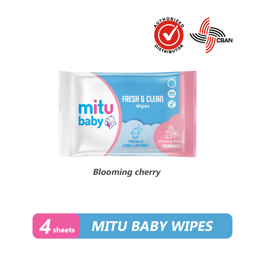 Jual 4 Sheets Mitu Baby Tissue Tisu Basah | Blooming Cherry | Shopee ...