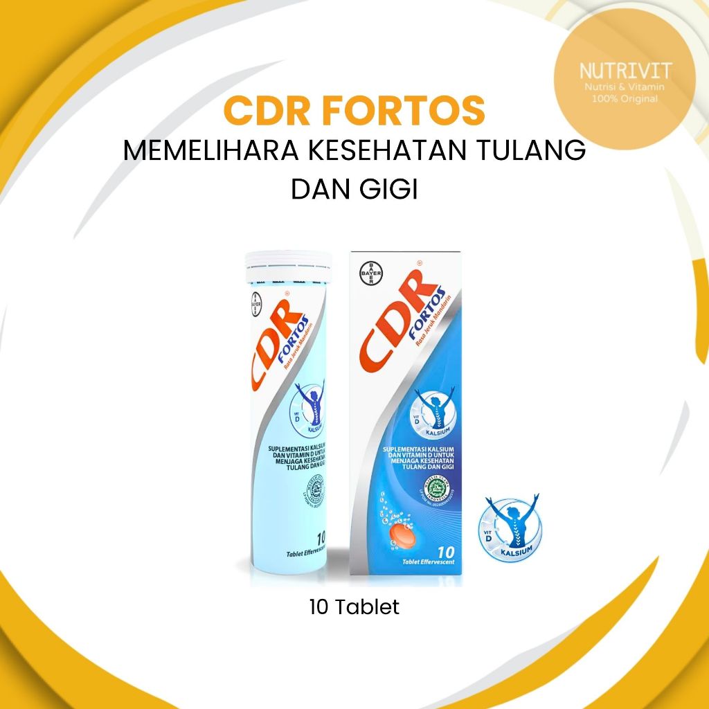 Jual CDR FORTOS EFF SUPLEMENT KALSIUM 10 TABLET | Shopee Indonesia