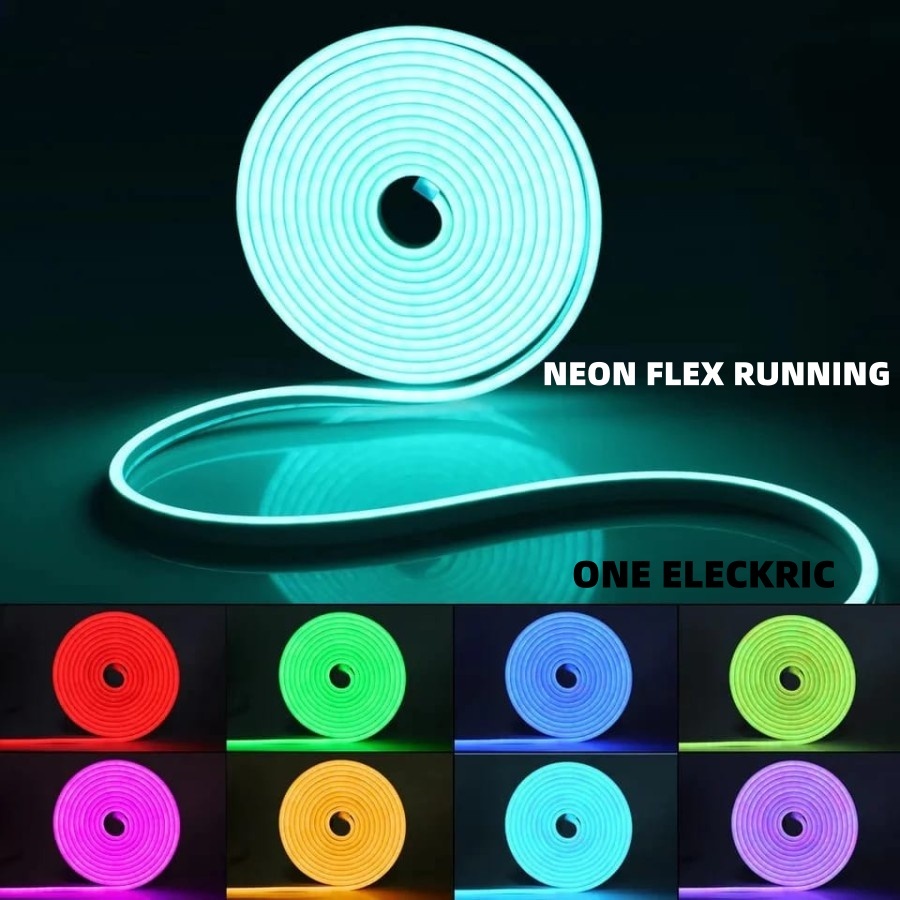 Jual Lampu Neon Flex Running RGB Remote 5M 10M Lampu warna warni LED ...