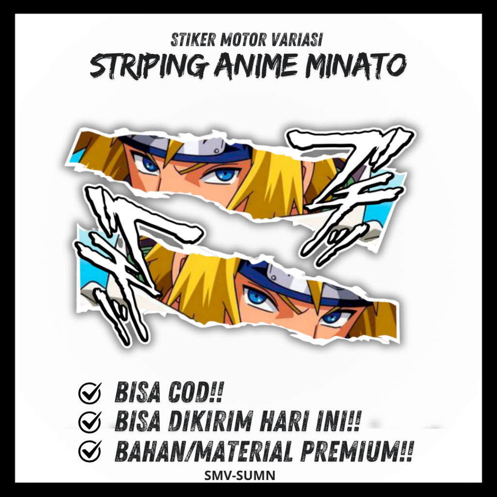 Jual Stiker Striping Hokage Minato Sticker Anime Naruto Universal Kanan ...