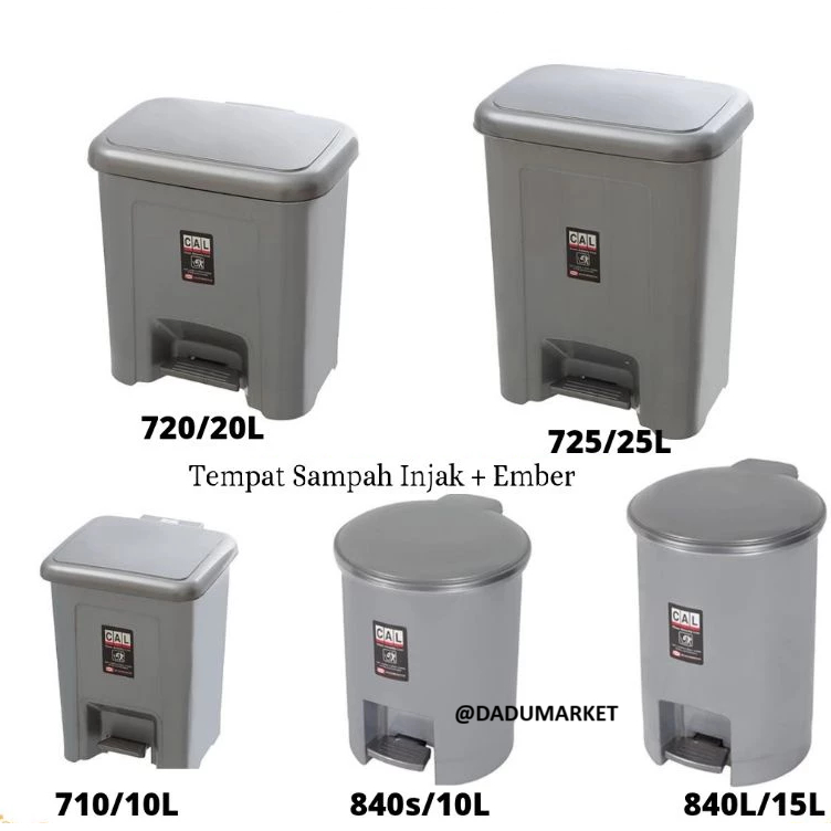 Jual tempat sampah injak shinpo 10L 12L 15L 20L 25L / tong spah injak sip 840 s L (10 LITER , 12 ...