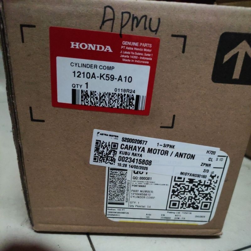 Jual Block asli Honda Vario 150 + Piston Vario 150 1210a-K59-A10 ...