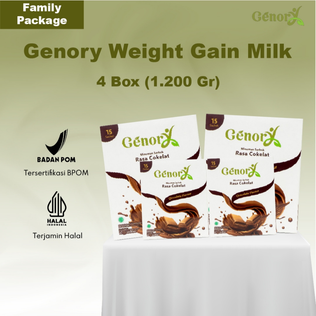 Jual GENORY Susu Penggemuk Badan 4 Box | Shopee Indonesia