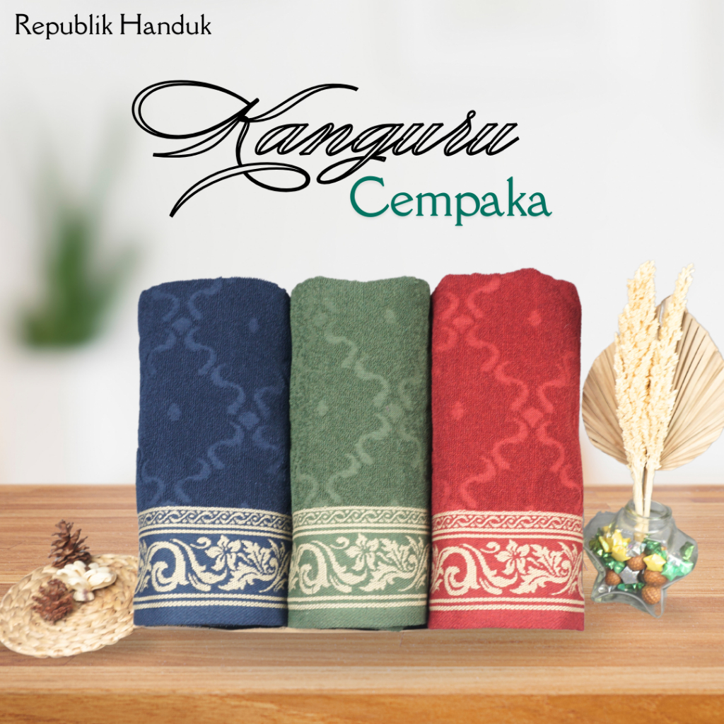 Jual Handuk Republik Handuk Kanguru - List Bunga Cempaka - Handuk Mandi ...