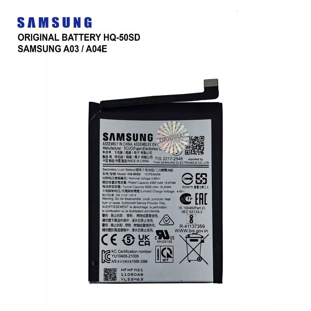Jual Baterai Merk ORIGINAL Samsung A03 / A035 / A04E / HQ-50N / HQ-50SD ...
