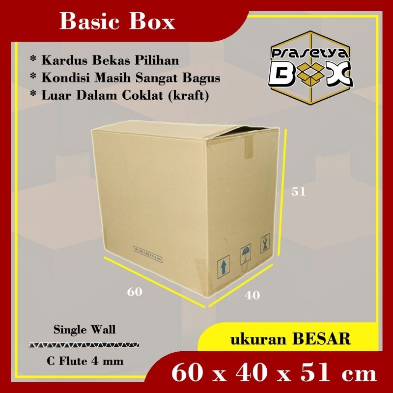 Jual Kardus Bekas Pilihan / Ukuran PxLxT = 60 x 40 x 51 cm / Prasetya ...