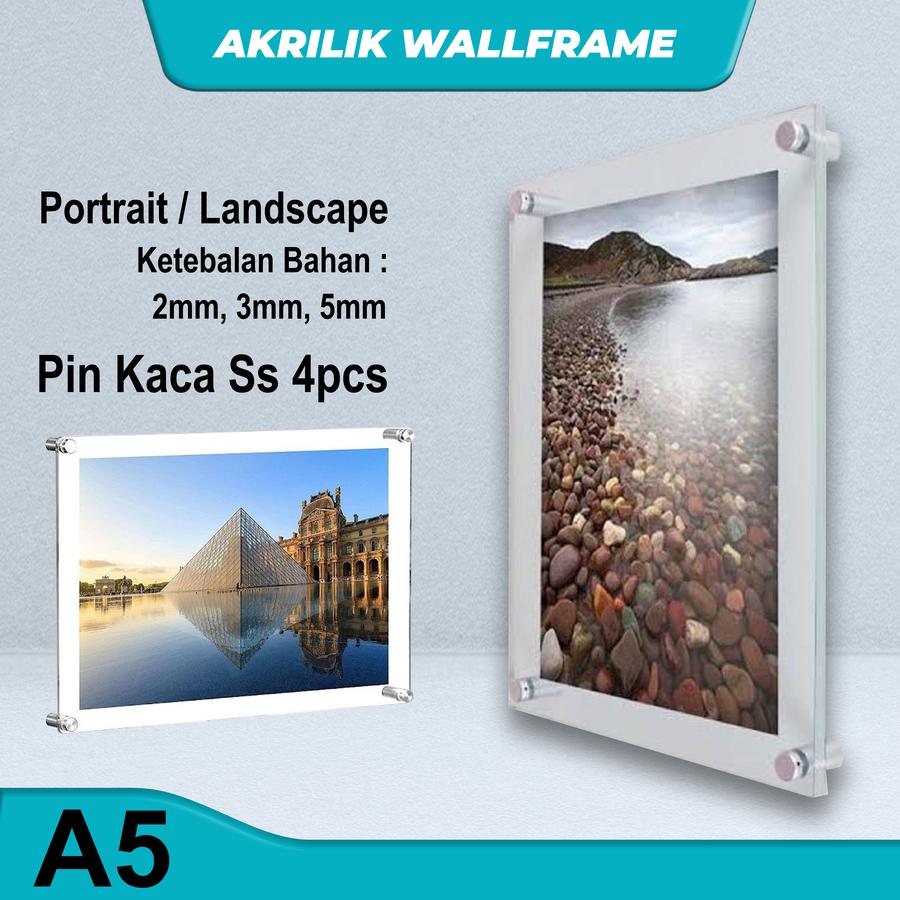 Jual WALL FRAME ACRYLIC / POSTER DINDING ACRYLIC A5 (21X27CM) 2MM+2MM ...