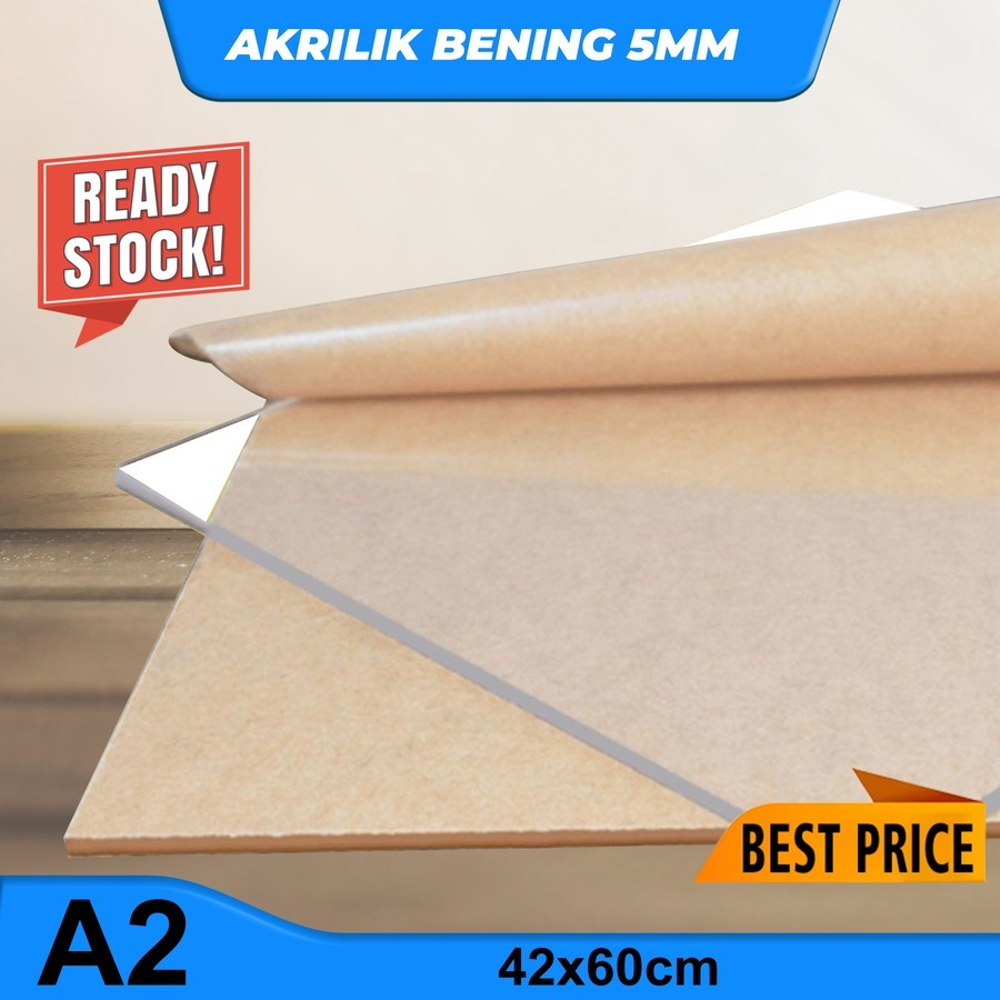 Jual AKRILIK TRANSPARAN / MIKA BENING 5MM A2 42X60CM | Shopee Indonesia