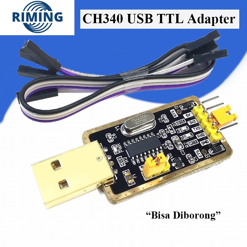 Jual HIGH QUALITY USB TTL SERIAL CH340 GOLD PLATE WITH RESET & CTS PIN ...