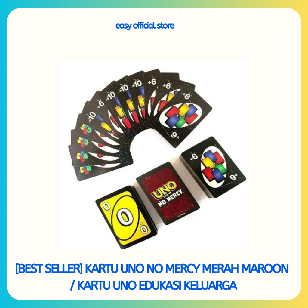 Jual [BEST SELLER] KARTU UNO NO MERCY MERAH MAROON / KARTU UNO EDUKASI ...