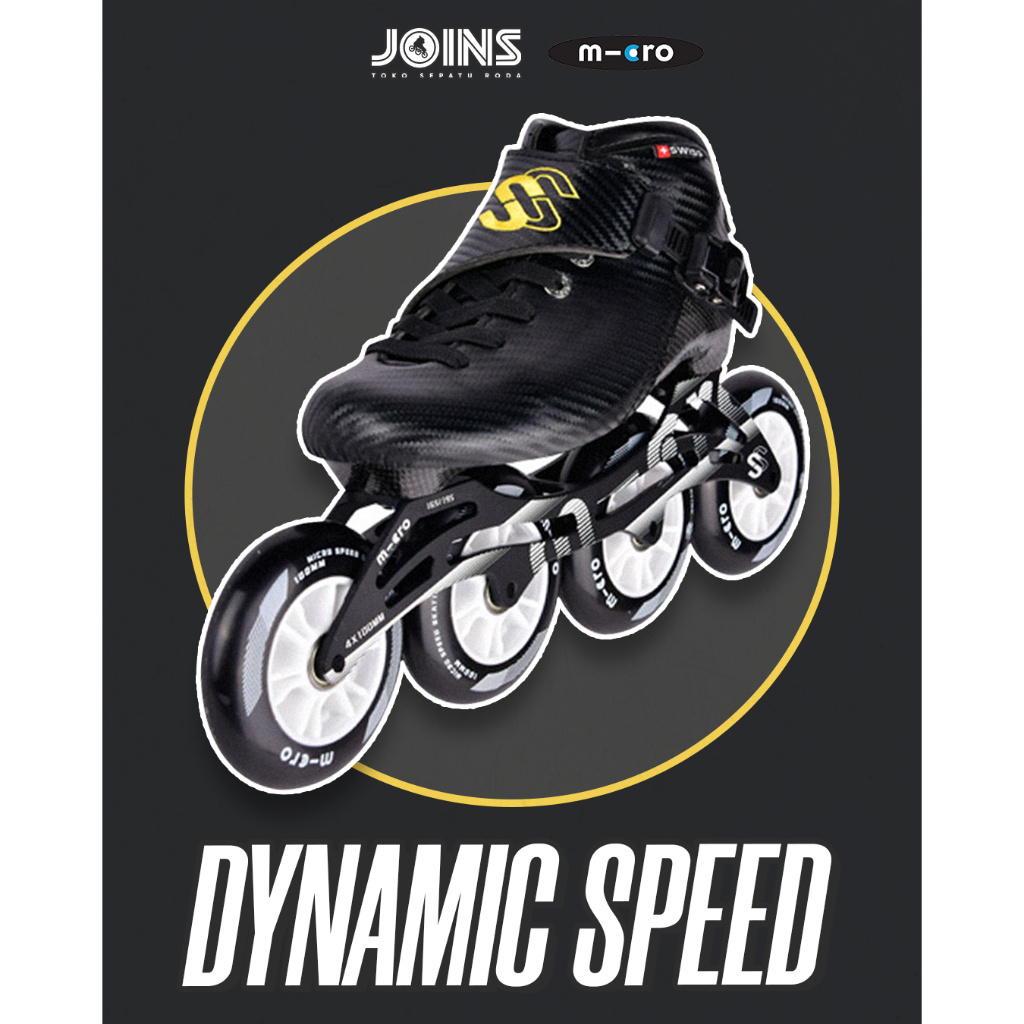 Jual Sepatu Roda Speed Inline Skate M-cro Dynamic Speed Shadow | Shopee ...