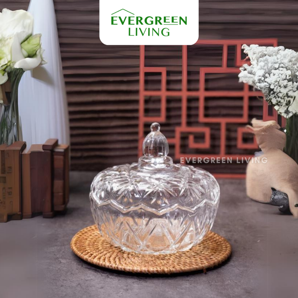 Jual [COD] EVERGREEN Jar Toples Besar Kaca Kristal Glass Storage Jar ...