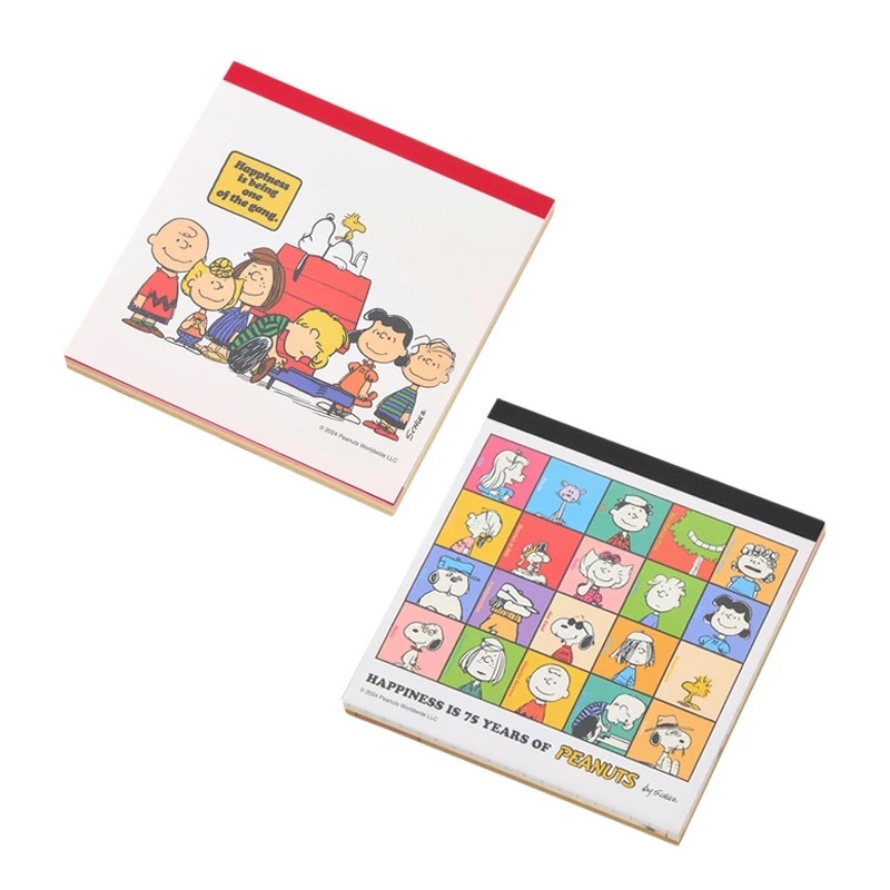 Jual Square Memo Pad Peanuts Snoopy 75th Anniversary Woodstock Notepad ...
