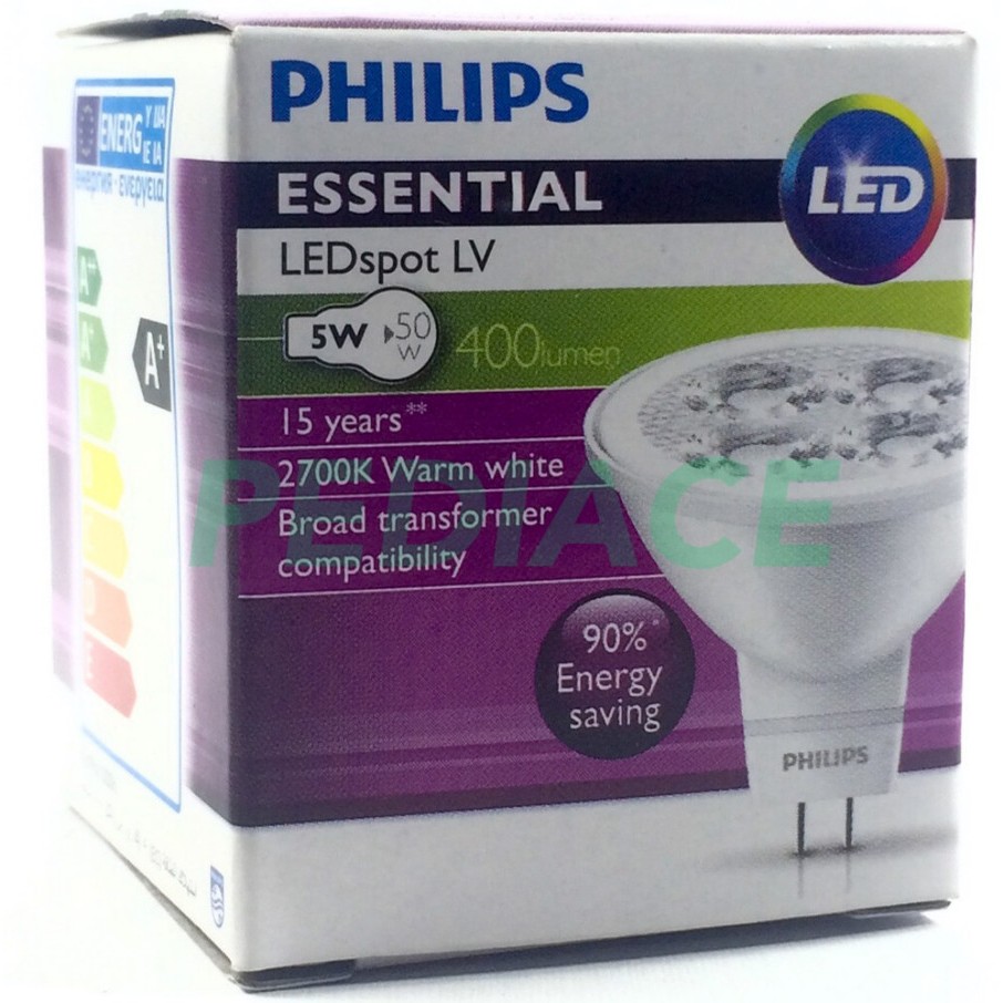 Jual Lampu Halogen LED Spot PHILIPS 5 Watt / 5W 12V Tusuk MR16 Cahaya Kuning | Shopee Indonesia