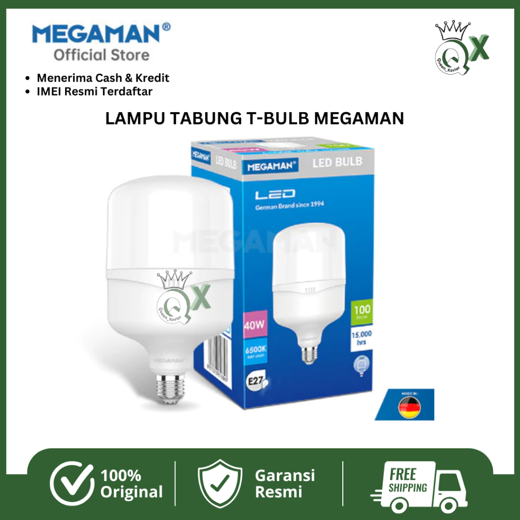 Jual Lampu Tabung LED T-Bulb Putih MEGAMAN 20-60watt 6500K 170-240V Garansi 2 Tahun | Shopee ...