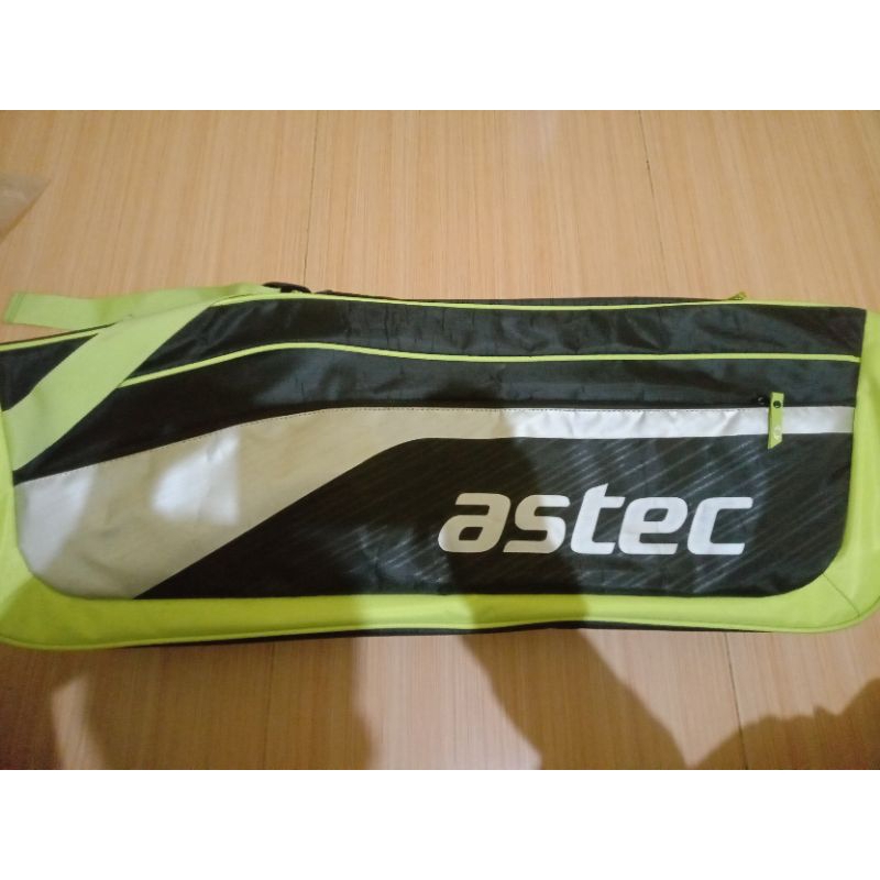Jual tas raket badminton astec isi 6 raket original second | Shopee ...