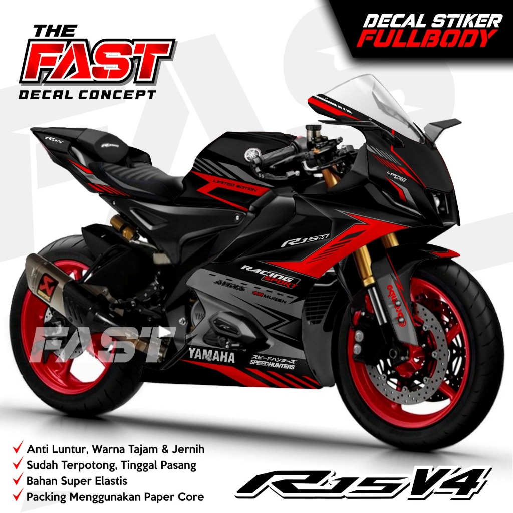 Jual Terbaru Stiker Decal Yamaha R15 V4 Bisa Cod Motif Racing Simpel ...