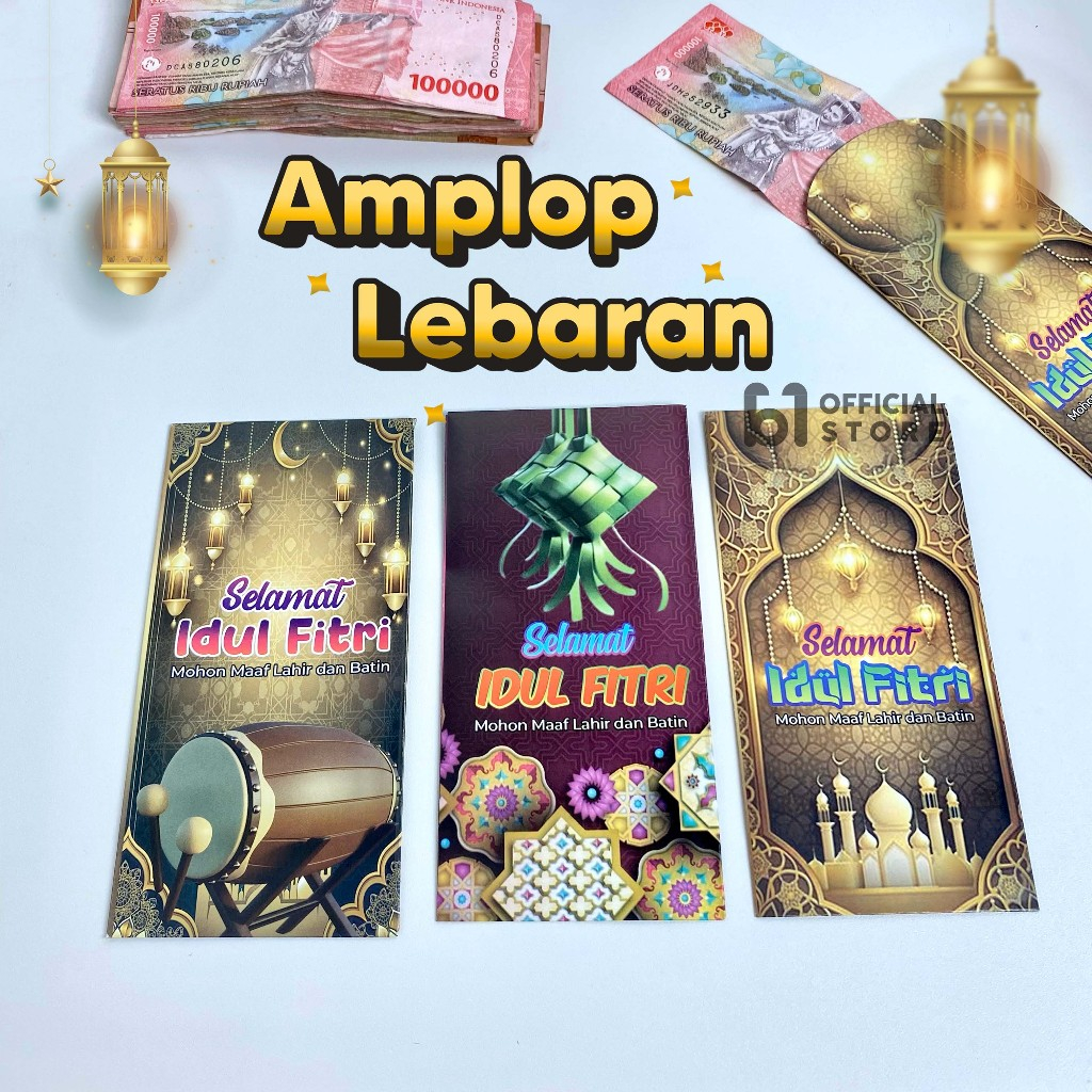 Jual Amplop Hari raya Amplop thr ramadhan 2025 motif terbaru isi 100 ...