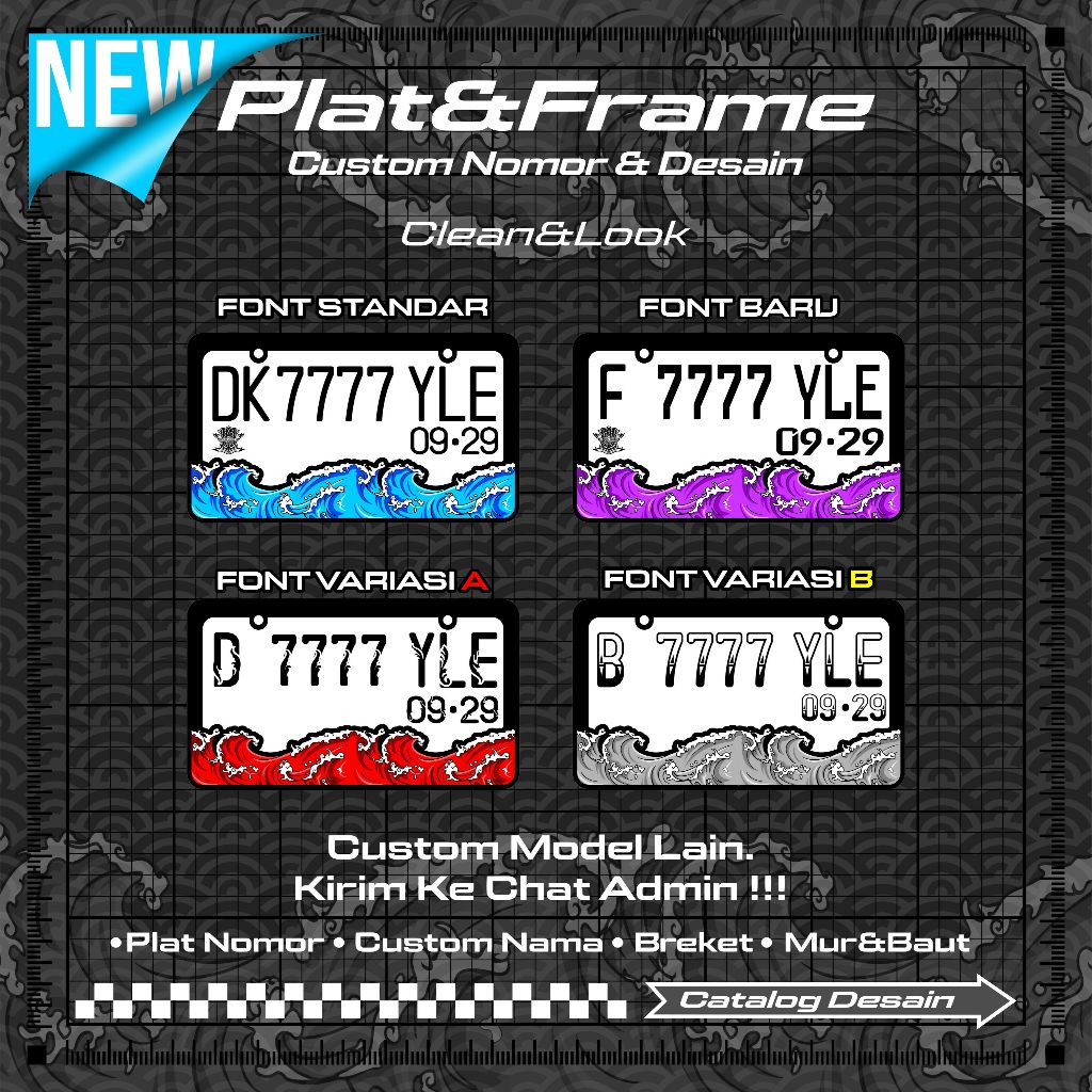 Jual Plat Nomor Motor Custom Jdm Plat Nomor Motor Akrilik Custom Desain ...