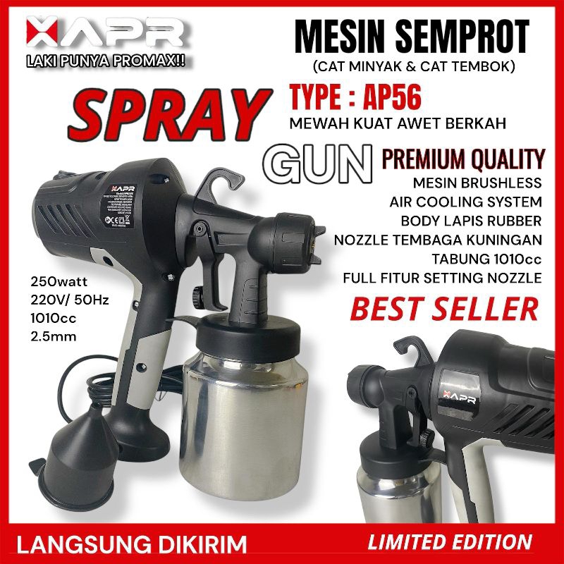 Jual Raja spray gun listrik APR AP56 alat cat semprot tembok besi kayu ...