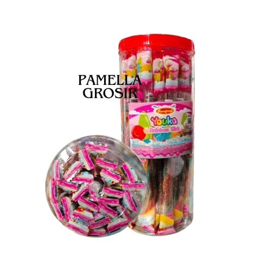 Jual JAJAN LEBARAN PERMEN STIK YOUKA RAINBOW TOPLES ISI 30 PCS | Shopee ...
