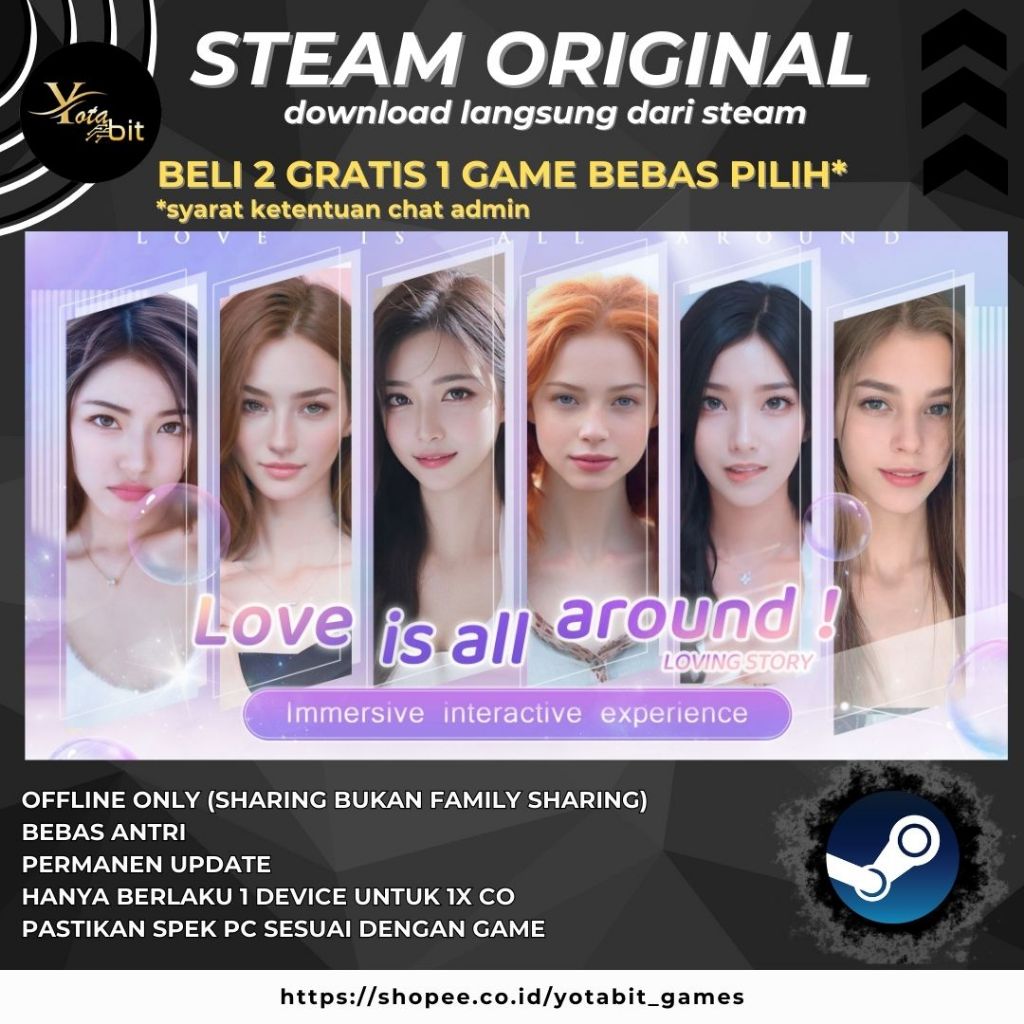 Jual Love Is All Around Love In The Room DLC Dating Simulator MAC ...