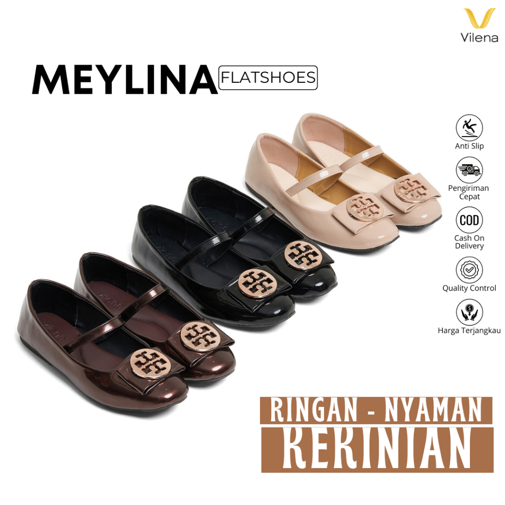 Jual Vilena - Meylina Flatshoes Wanita Kekinian | Shopee Indonesia